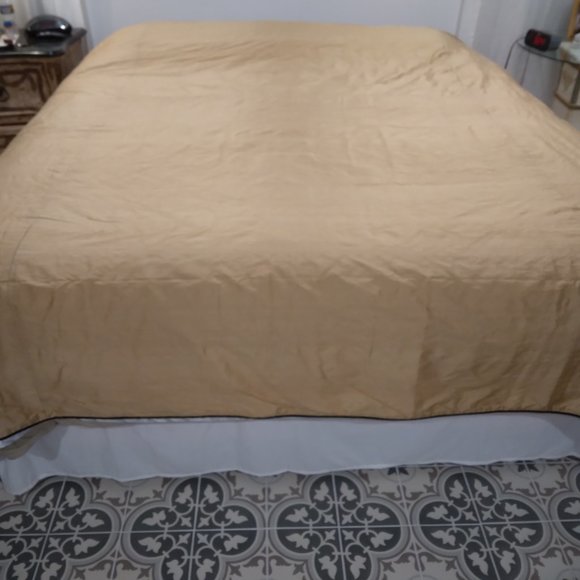 LISA SEALE | Bedding | Dupioni Silk King Duvet Cover Gold Cream Custom ...